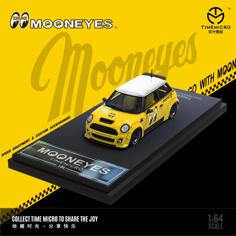 Time Micro 1/64 Mini Cooper(R56) Mooneyes Livery – Black Ice Diecast