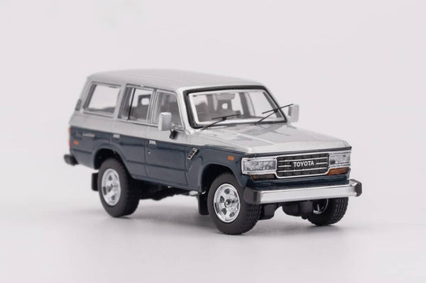 GCD 1/64 Toyota Land Cruiser LC60 (J60) - Silver Blue – Black Ice Diecast