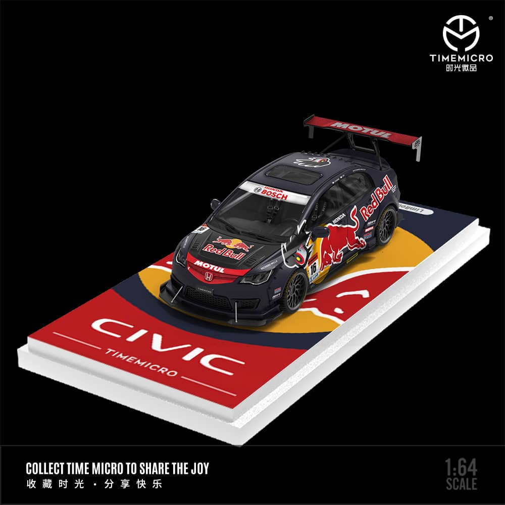 Time Micro 1/64 Civic FD2 Track Edition Modified – Black Ice Diecast