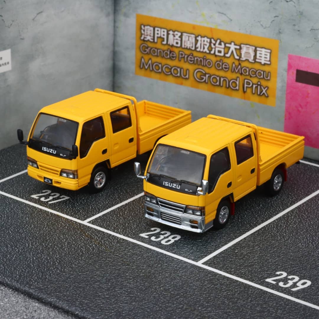 [ETA: Oct 2025 ] Model1 One 1/64 Isuzu ELF Yellow – Black Ice Diecast