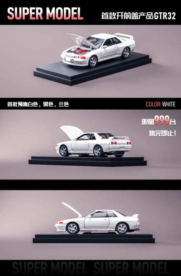 Super Model 1:64 Skyline GT-R R32 – Black Ice Diecast